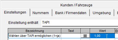 TAPI Schnittstelle – TOPMOTIVE