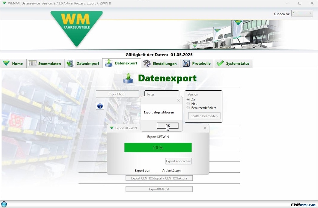 Preisversorgung WM SE über WM-KAT Datenservice – TOPMOTIVE